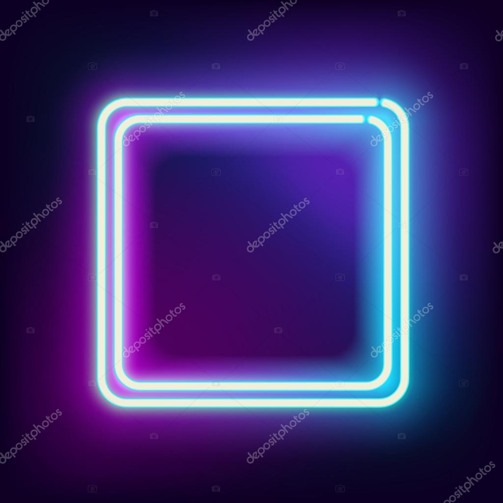 Lowing electric square, neon lamp Stock Vector by ©Sabelskaya 106328014