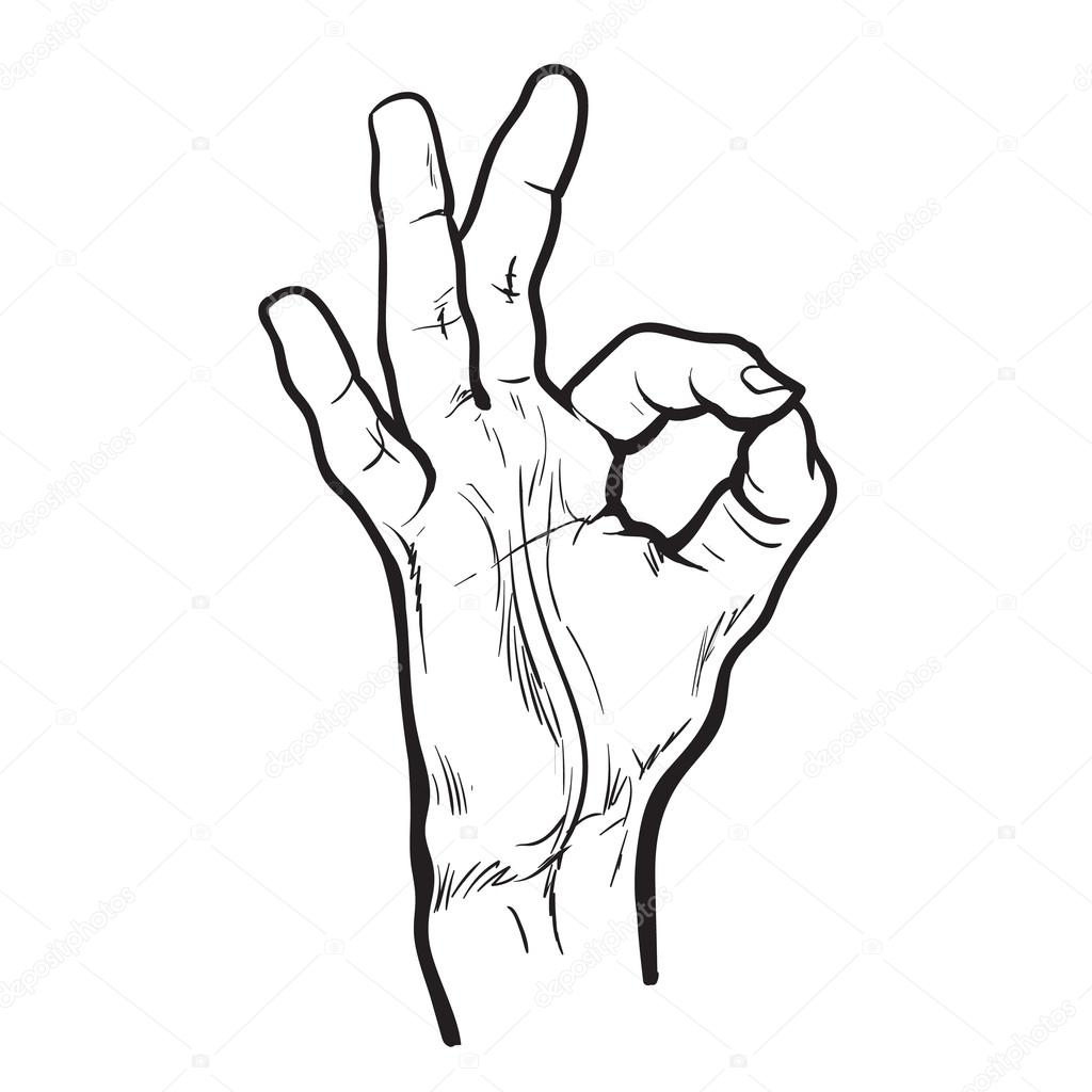Fingers are doing OK symbol — Stock Photo © Sabelskaya #107780126