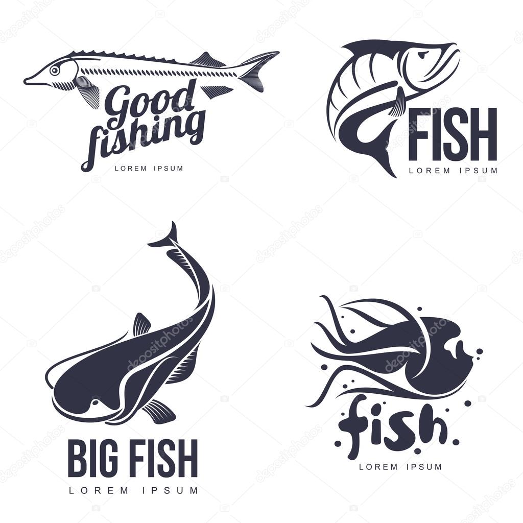 Set logo sea fish Stock Photo by ©Sabelskaya 115857570