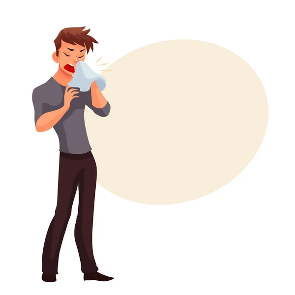 Man sneezing cartoon Vector Art Stock Images | Depositphotos