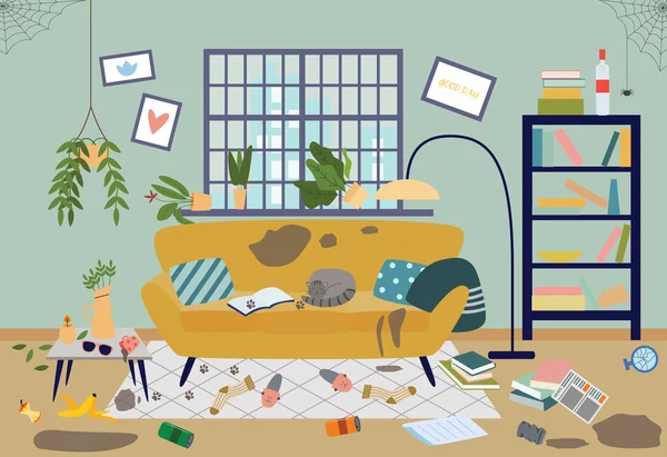 Messy Living Room Cartoon | Baci Living Room