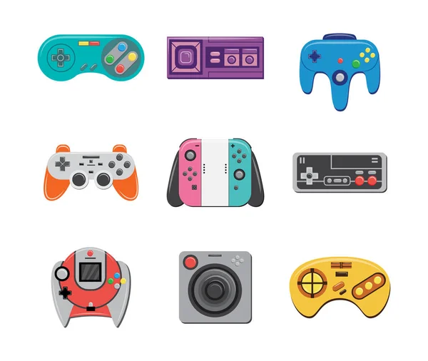 Vector set of icons game consoles, joysticks and digital playing devices. Stock Vector Image by ...