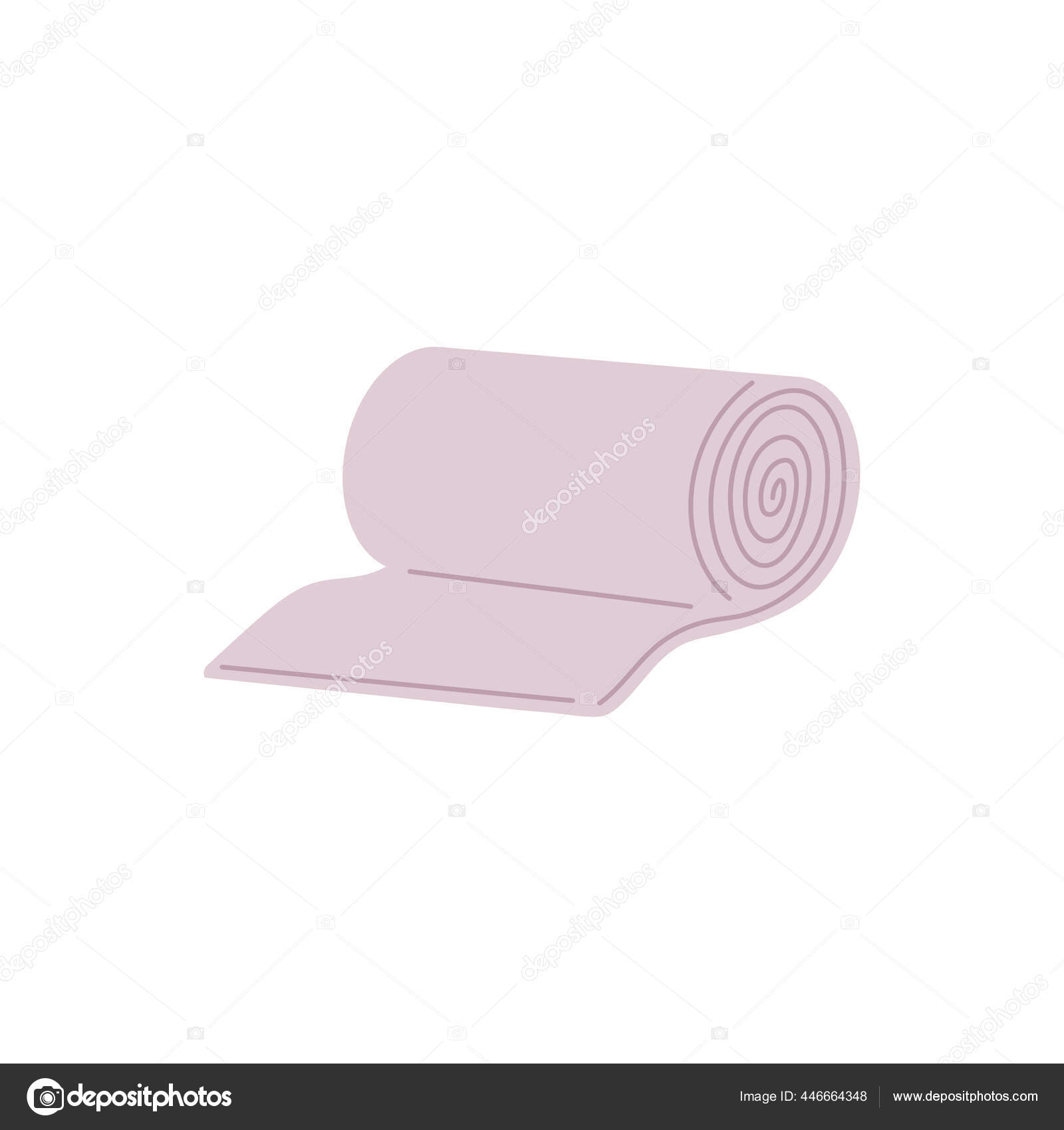 Grey wallpaper roll isolated on white background. Scroll of blank paper ...