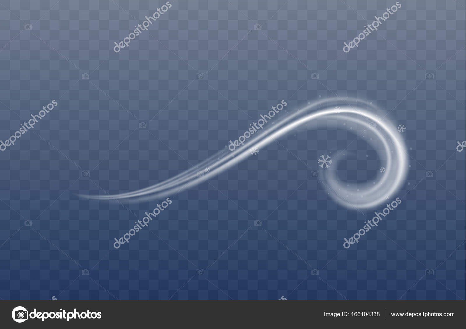 White wave of snow wind, cold weather symbol, winter gust Stock Vector ...