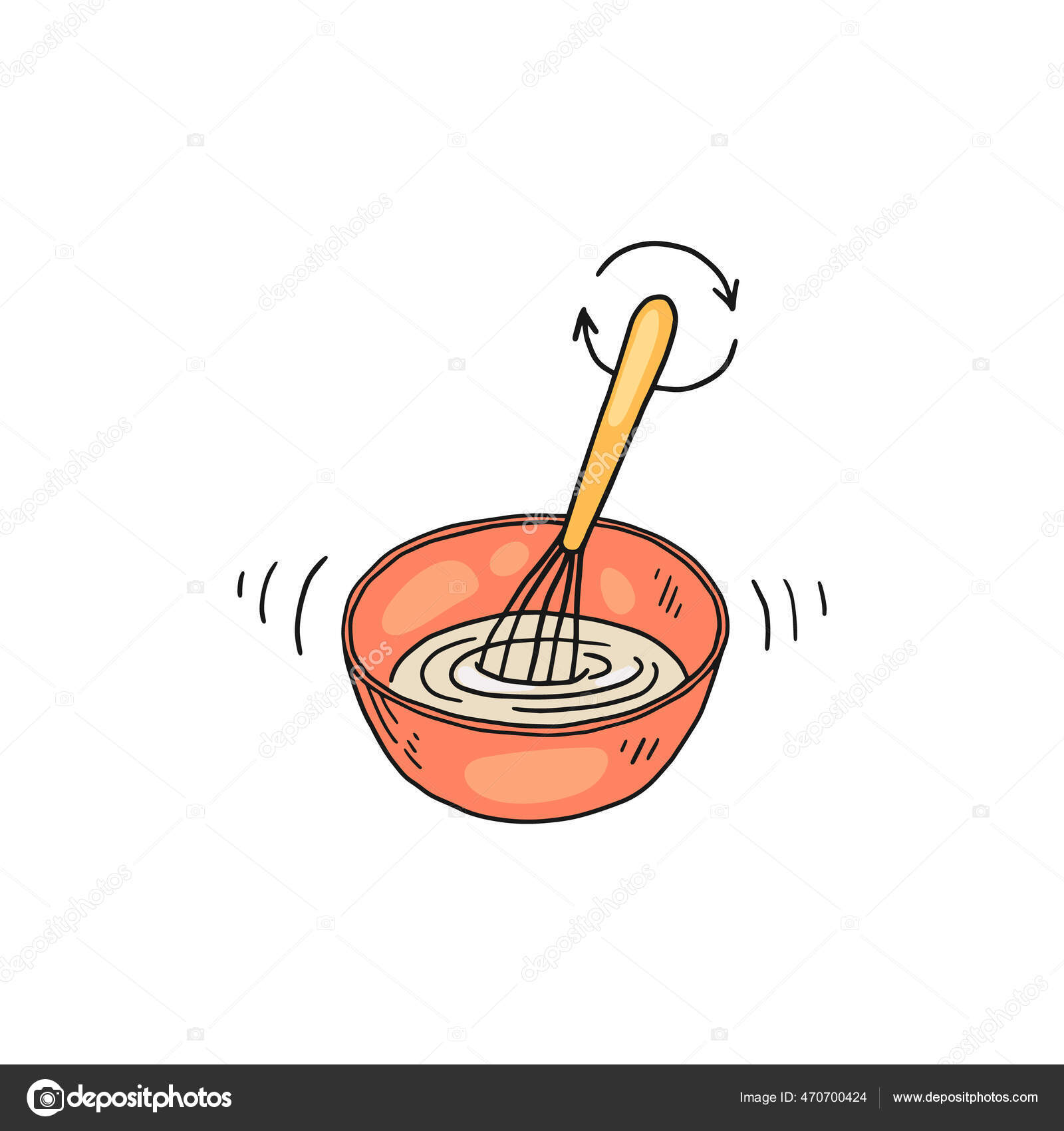 Mixing of ingredients - step of recipe cooking homemade sweet dough for ...