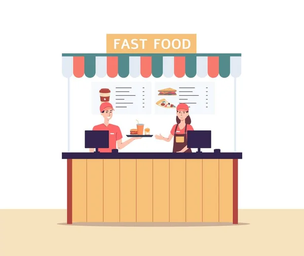 Fast food counter Vector Art Stock Images | Depositphotos