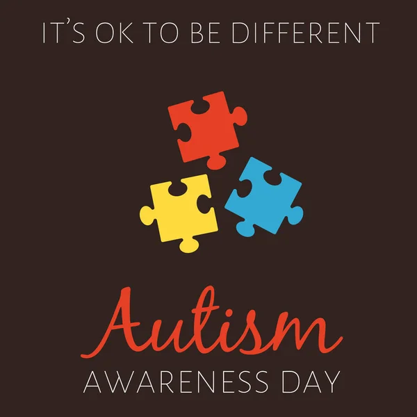 World Autism Day poster or banner with ribbon symbol, flat vector illustration. Stock Vector by ...