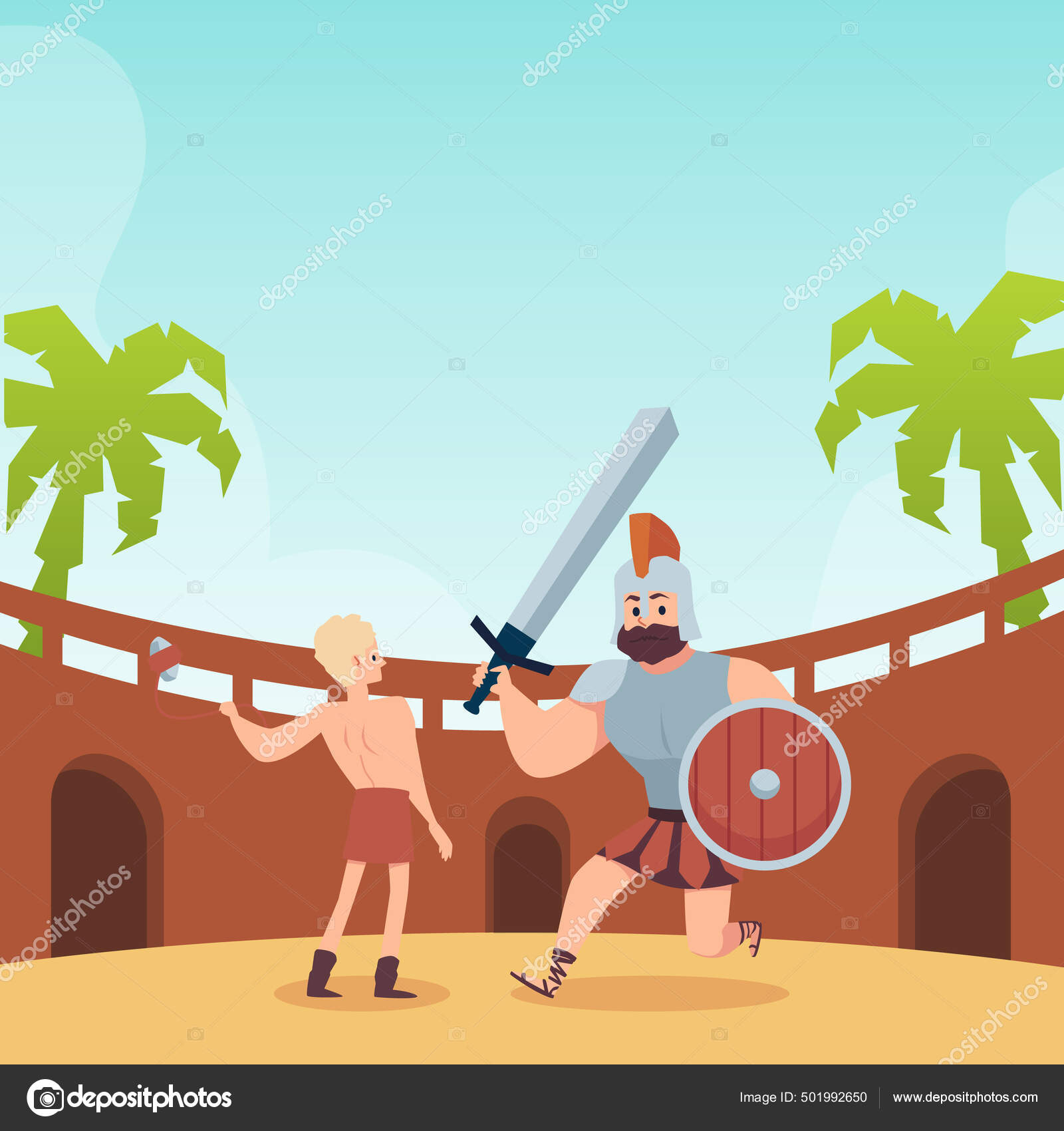 David And Goliath Cartoon