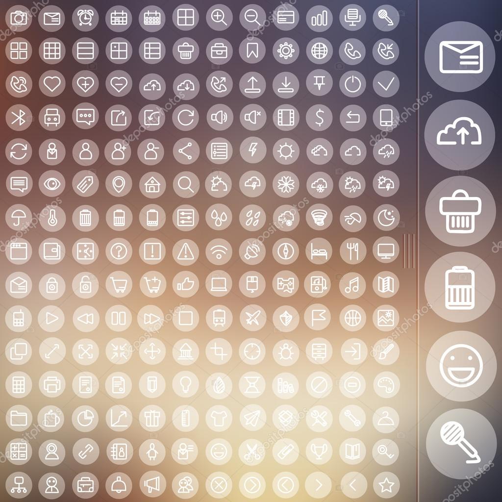 Vector set of icons for web and user interface design Stock Vector by ...