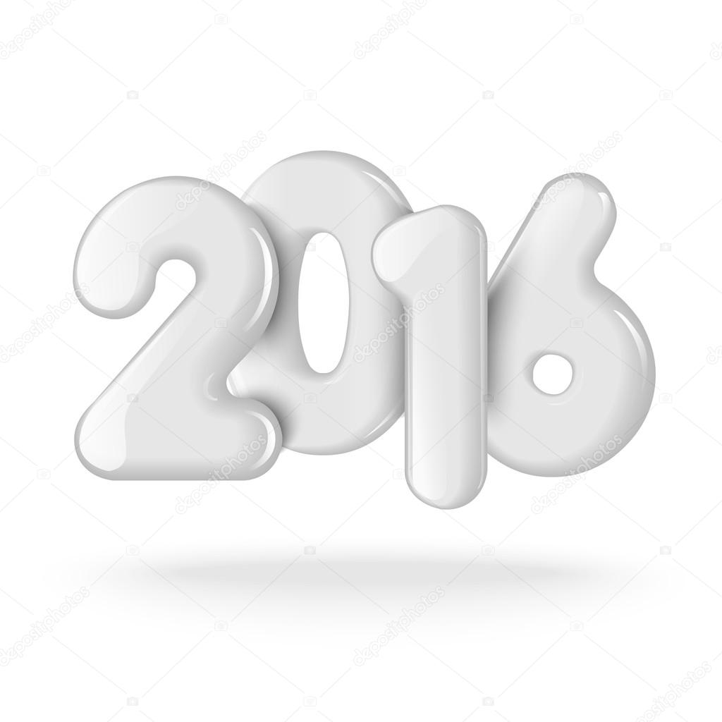 Happy new 2016 year. Realistic 3D numbers Stock Vector Image by ...