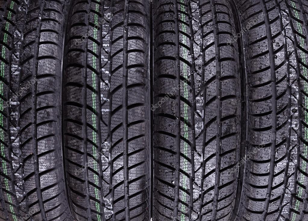 Wet, winter tires texture — Stock Photo © sssss1gmel #90474942
