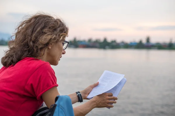 Reading guidebook - Stock Image - Everypixel