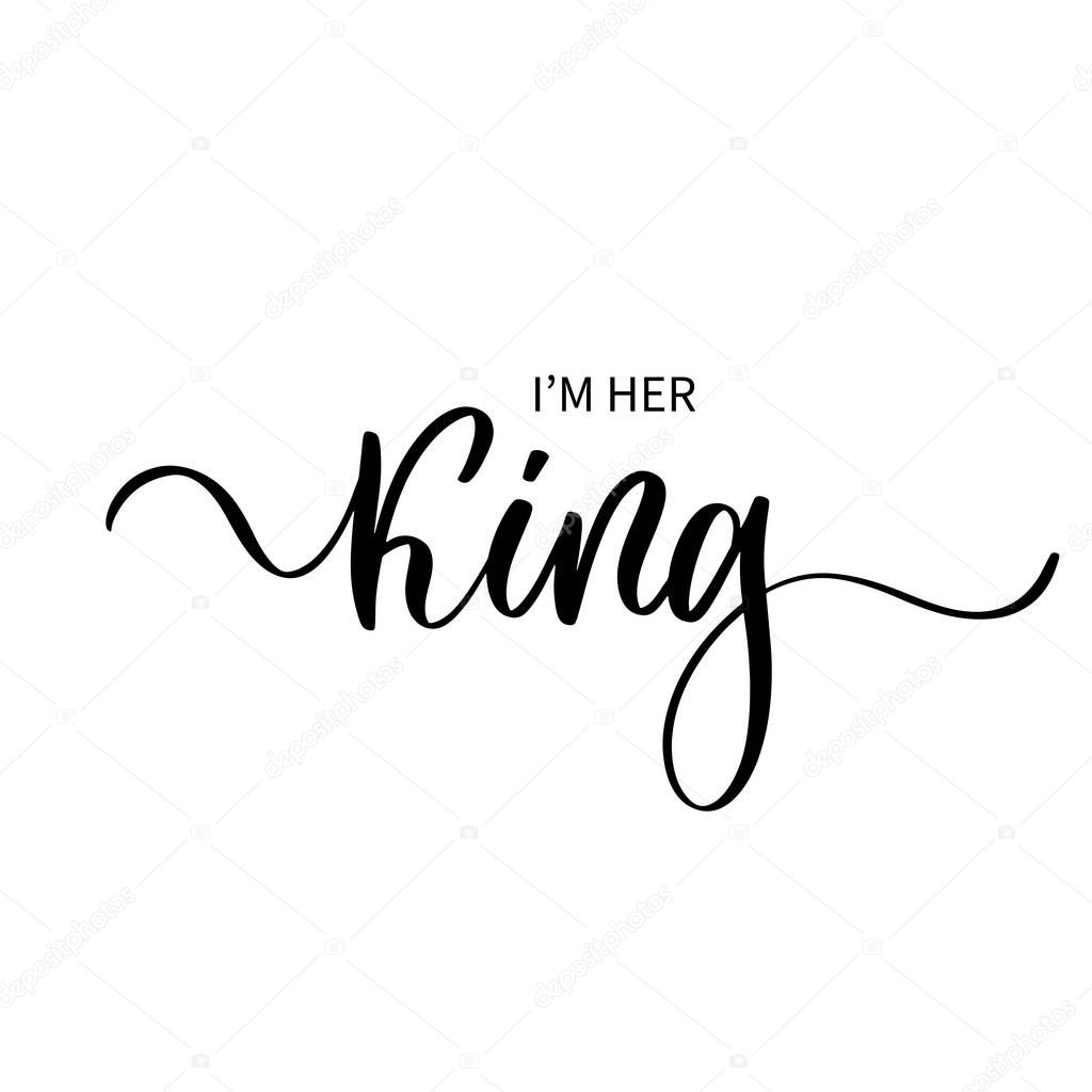 Soy su Rey - inscripción caligráfica dibujada a mano. 2024