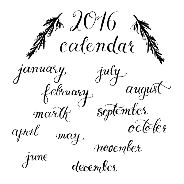 Calendar months Vector Art Stock Images | Depositphotos