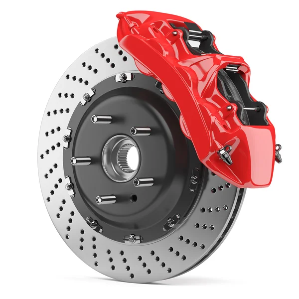 Automobile brake disk with red caliper ⬇ Stock Photo, Image by ...