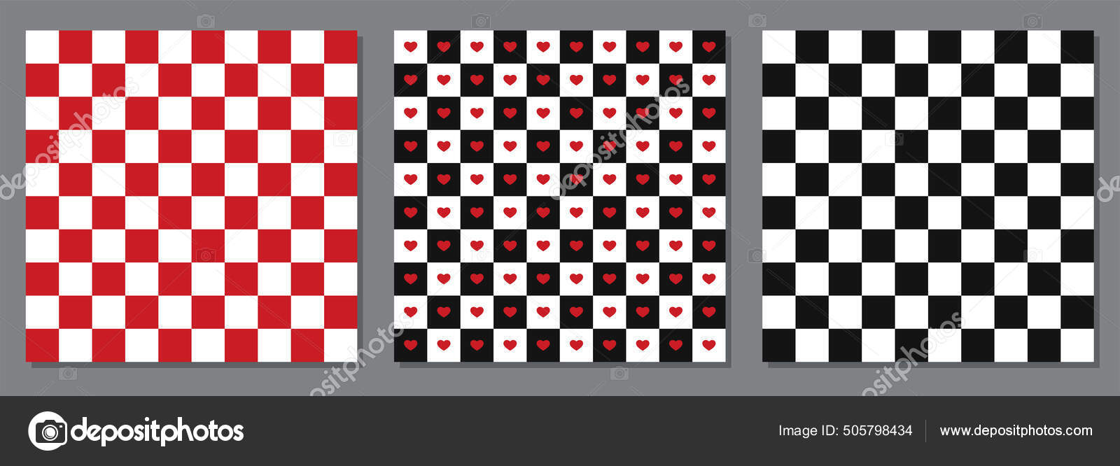 Set of checkered retro 1970s style abstract backgrounds Stock Vector ...