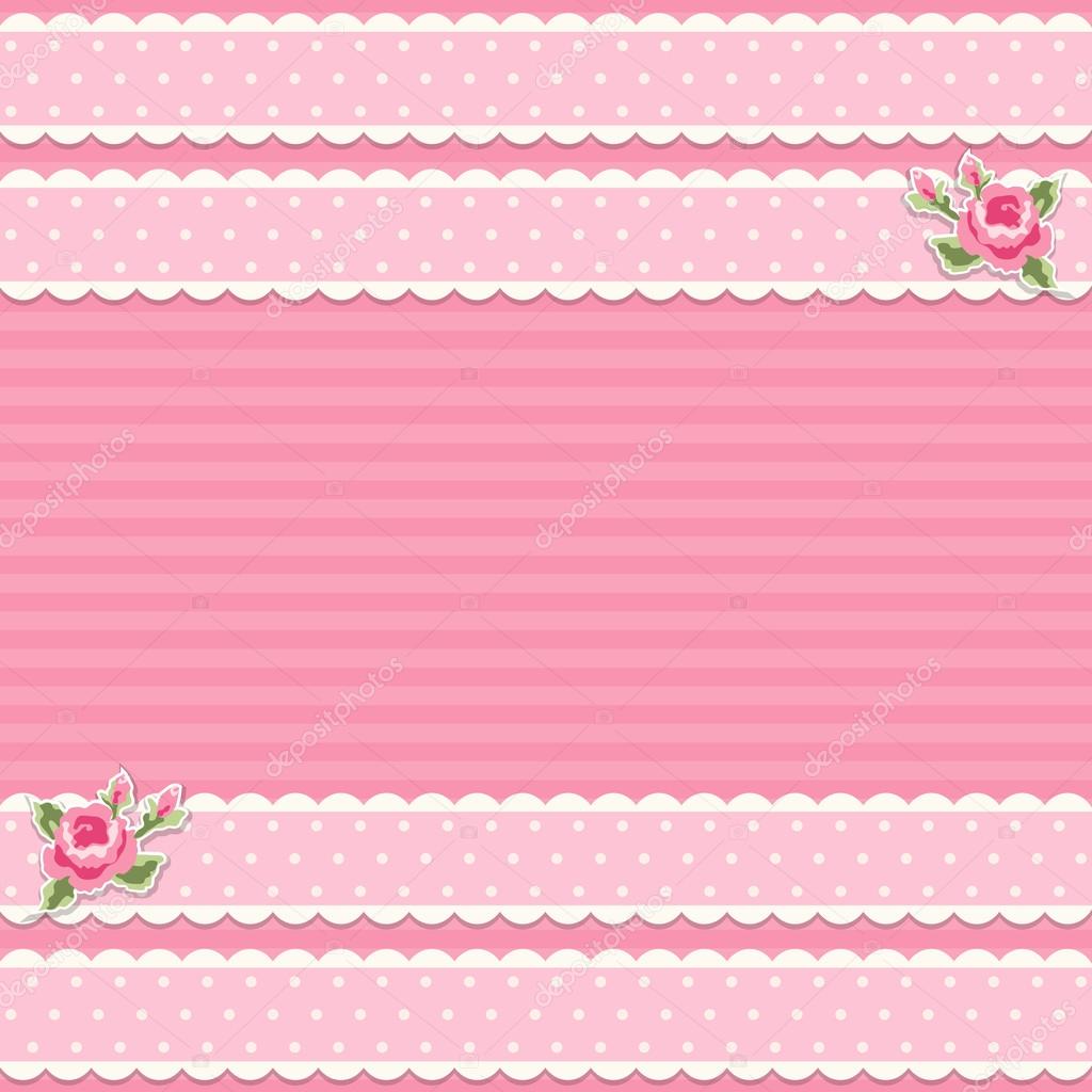 Baby Pink Ribbon Border