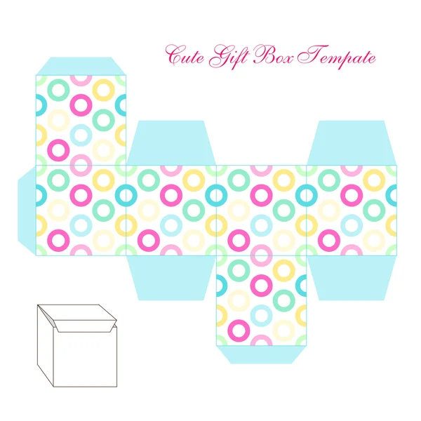 Retro square gift box template — Stock Vector © IShkrabal #61637765