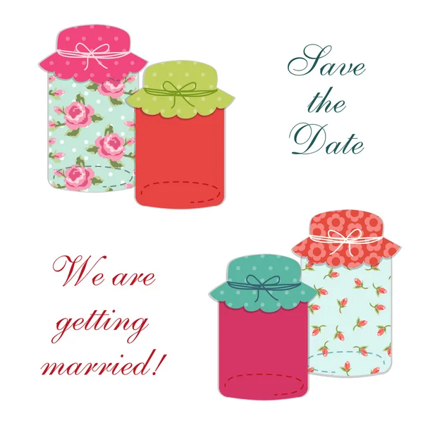 Vintage jars in shabby chic style — Stock Vector © IShkrabal #73202661