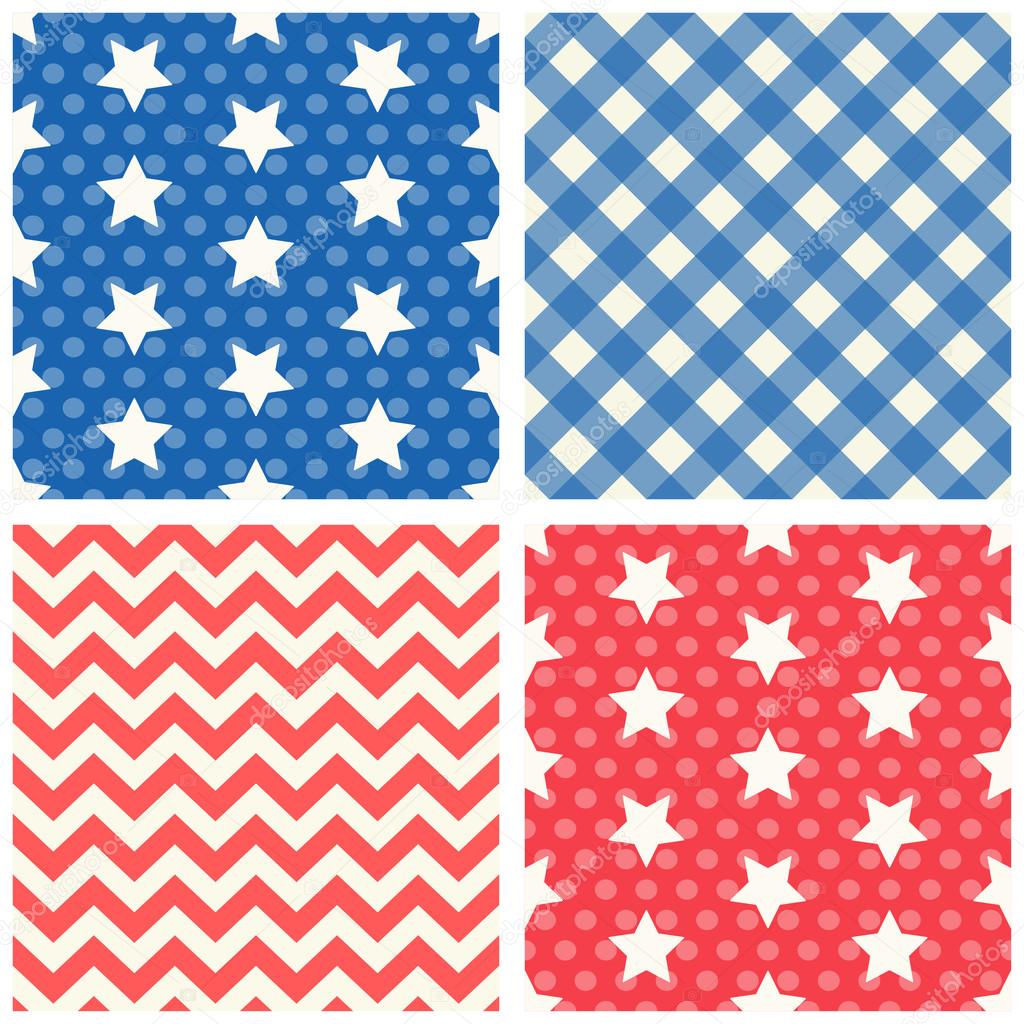 Seamless patriotic patterns Stock Vector Image by ©IShkrabal #73202613