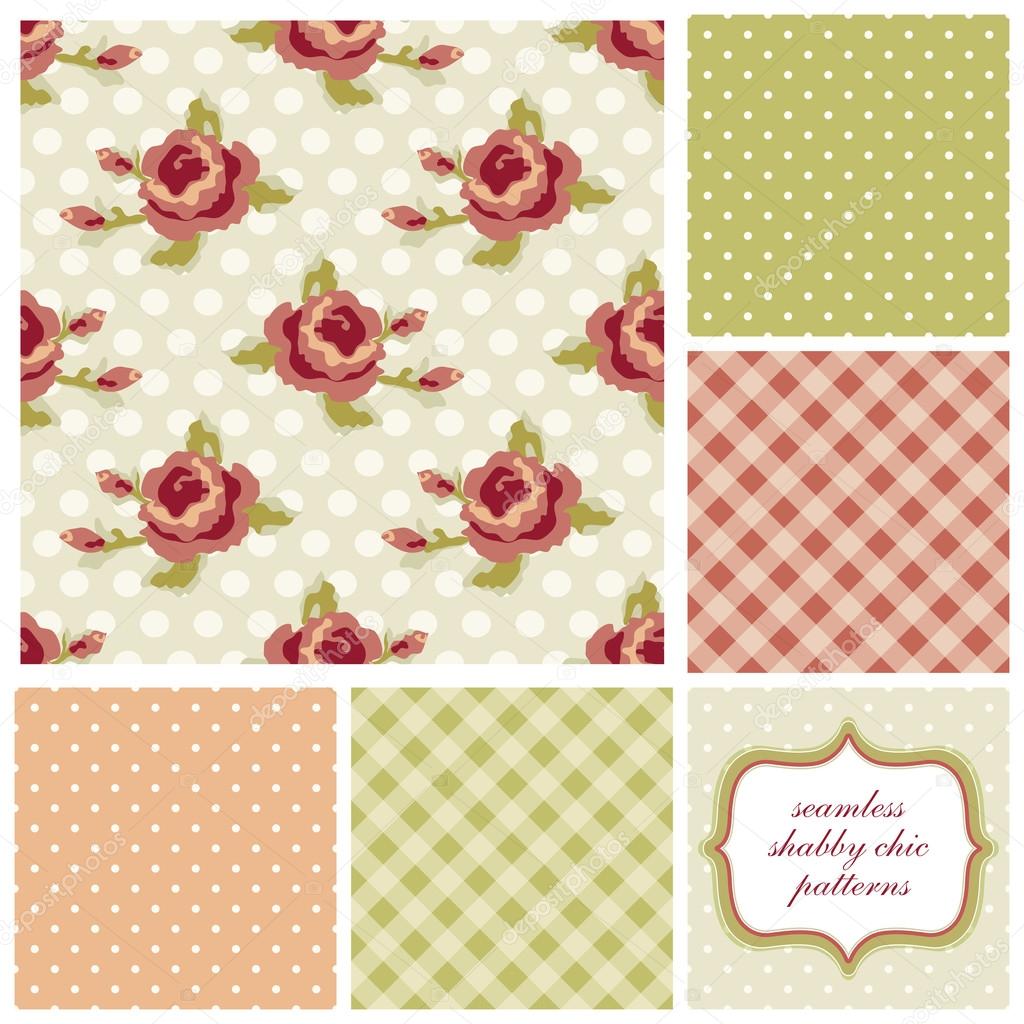 Shabby Chic patterns with roses Stock Vector Image by ©IShkrabal #78796980