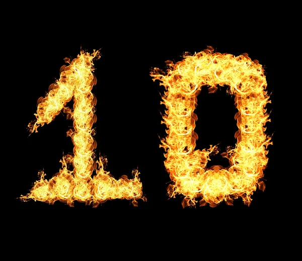 Fire flames twelve numbers — Stock Photo © scenery1 #57511713