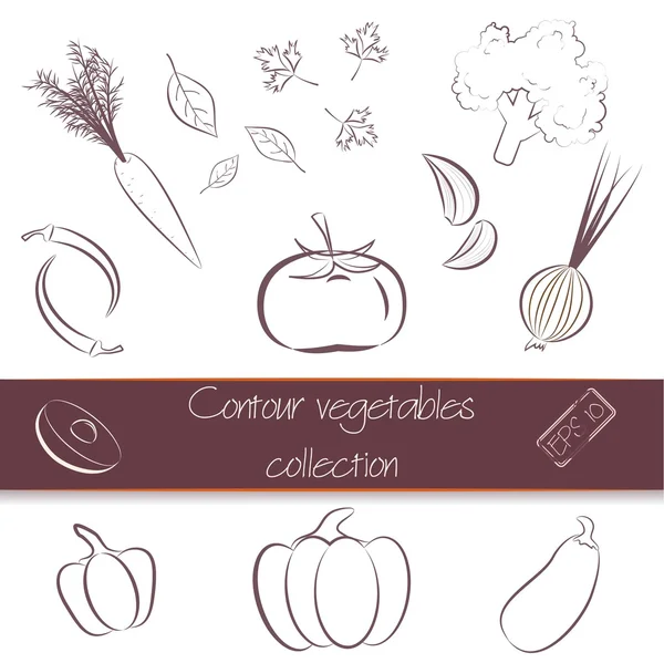 ᐈ Line of vegetables stock drawings, Royalty Free vegetables line ...