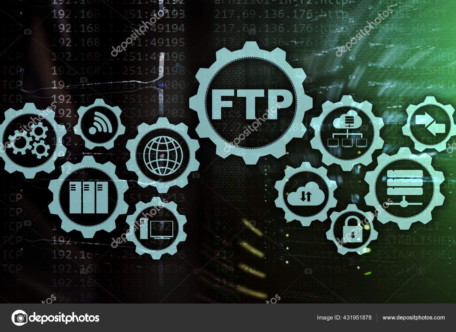 FTP. File Transfer Protocol. Network Transfer data to server on ...