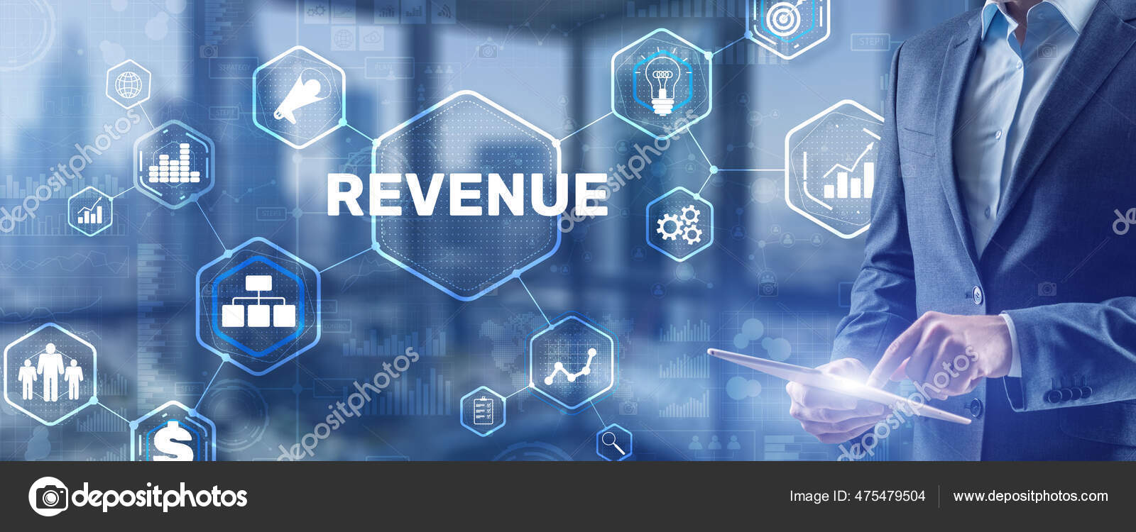 Increase revenue concept. Planing growth and increase of positive ...