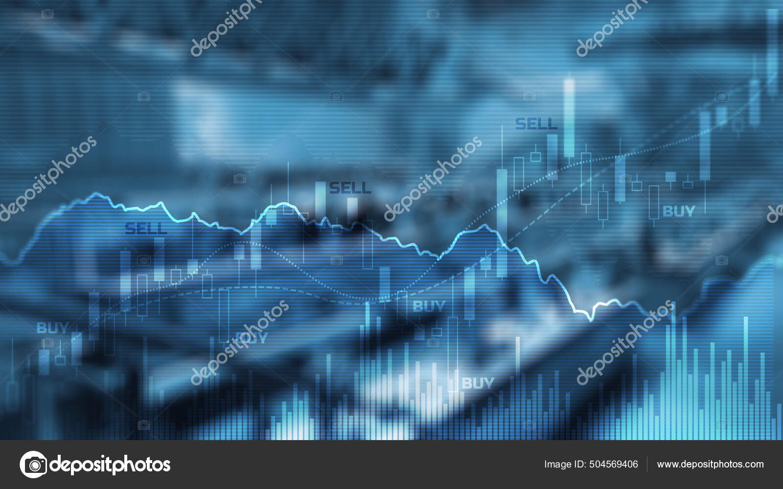 Abstract financial graph office building background, financial and ...