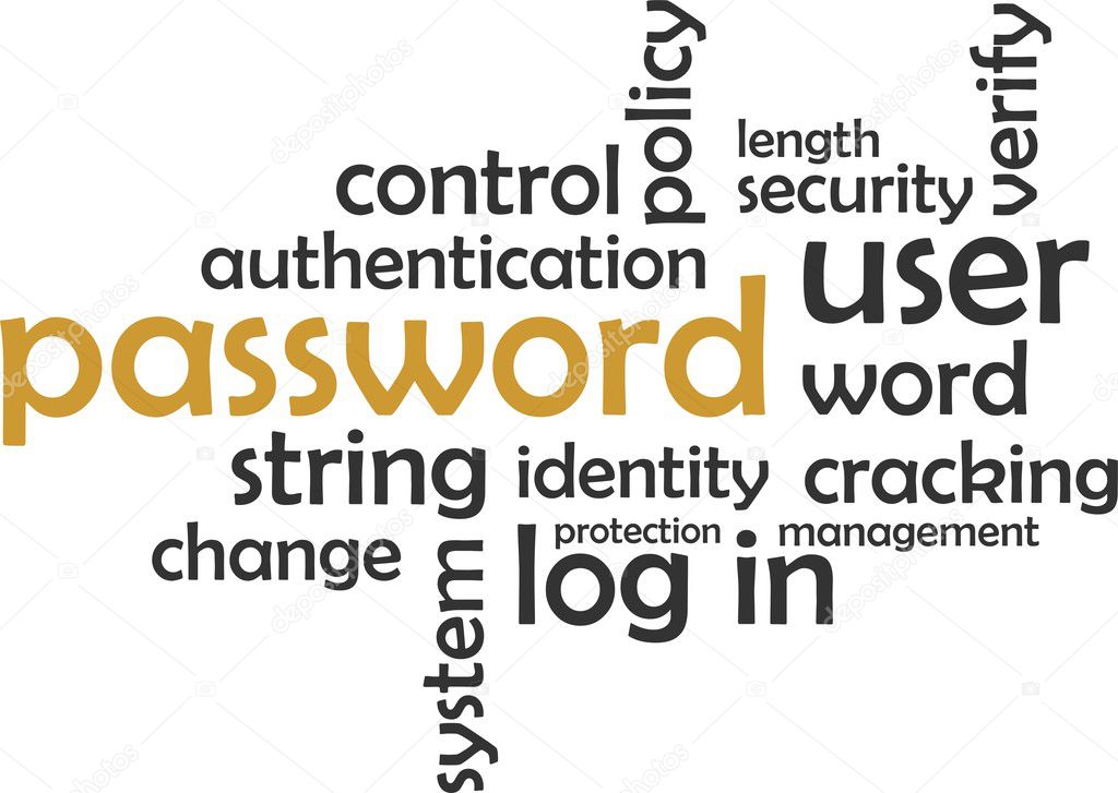 Word cloud - password Stock Vector by ©masterart 72040973