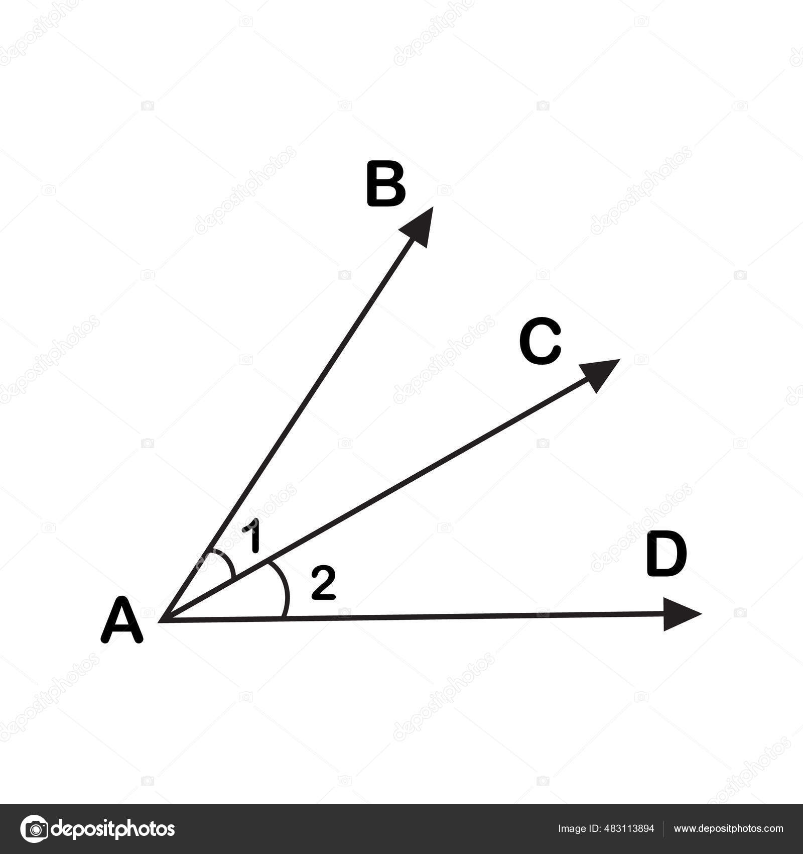 Two Angles Common Vertex Stock Vector Image by ©zizou07 #483113894