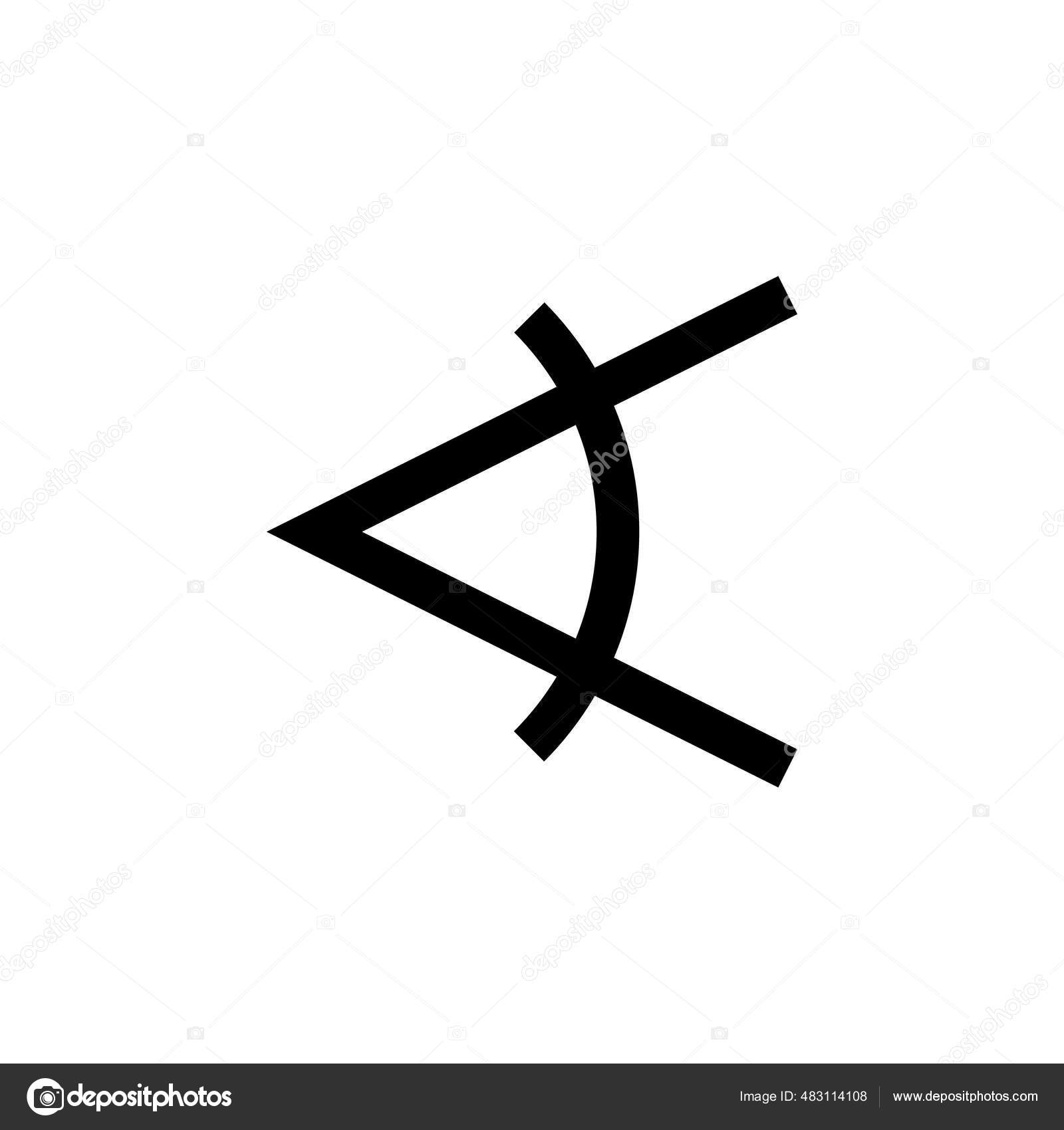 Símbolo Ângulo Esférico Sinal Ângulo Matemático imagem vetorial de ...