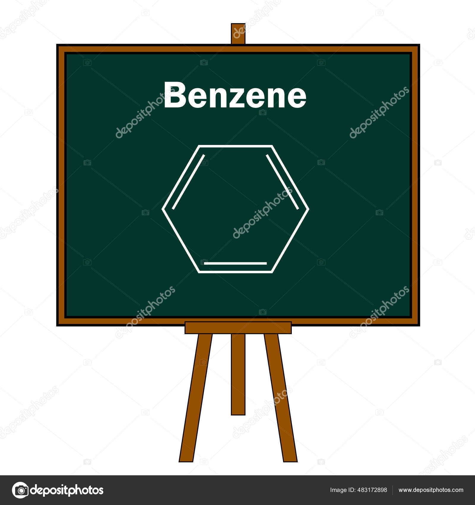Structure Benzene Green Board Stock Vector Image by ©zizou07 #483172898