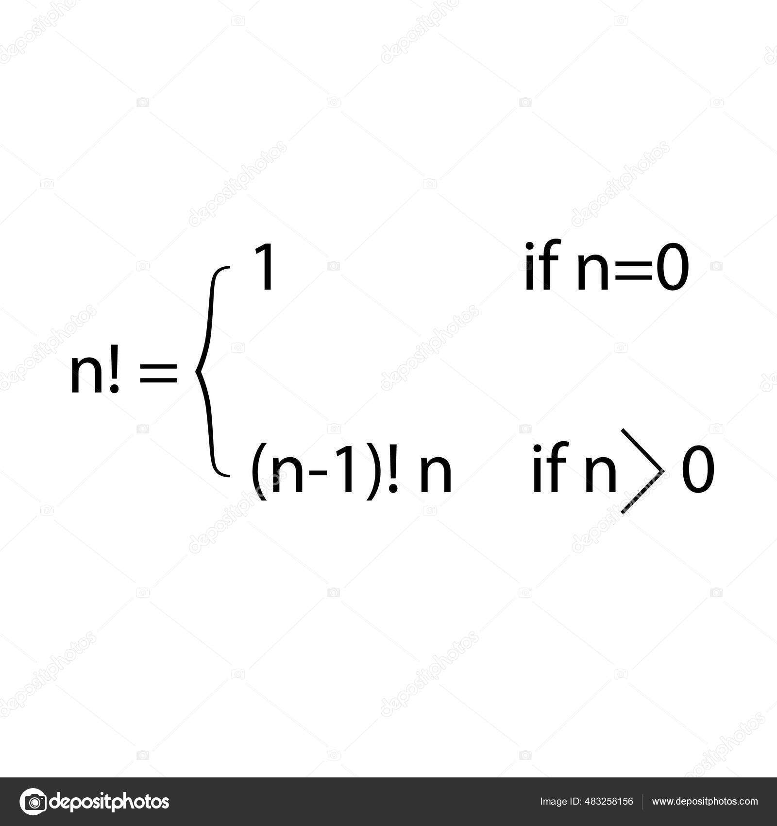 Factorial Formula Recurrence Relation Stock Vector Image by ©zizou07 ...