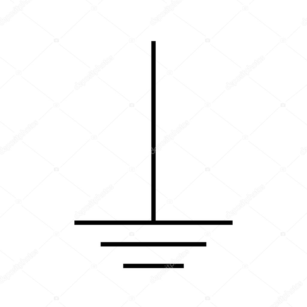 tierra símbolo de tierra en eléctrico 2024