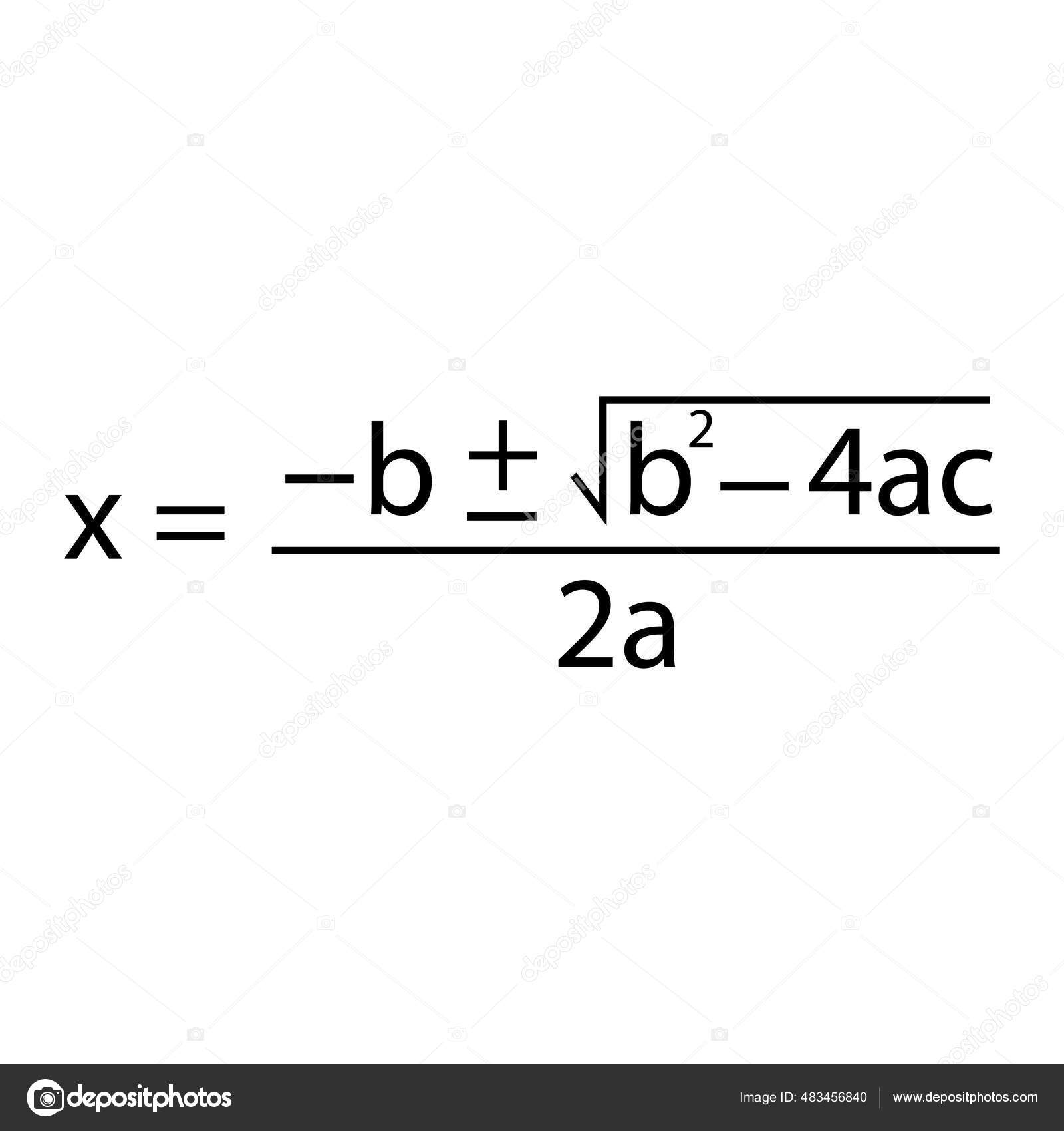 Quadratic Equation White Background Stock Vector by ©zizou07 483456840