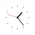 Clock Icon Minimalistic Flat Style Timer White Background Business ...