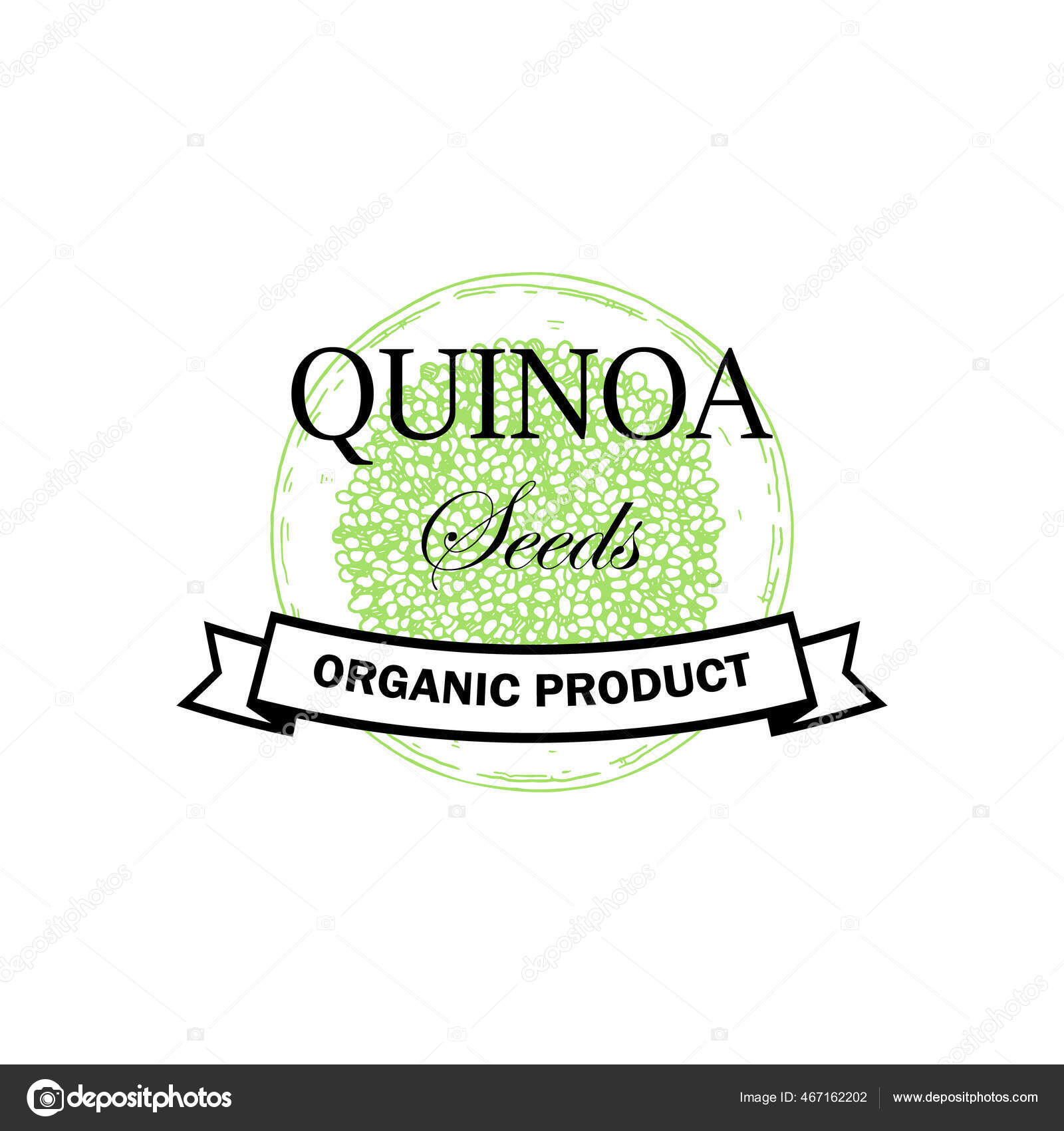 Quinoa Vintage Logo Hand Drawn Element Vector Illustration Sketch Style ...