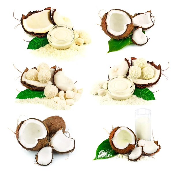 Coconut products set - Stock Image - Everypixel