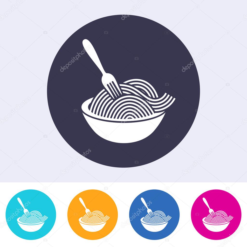 Single vector spaghetti icon Stock Vector by ©blumer-1979 100246796