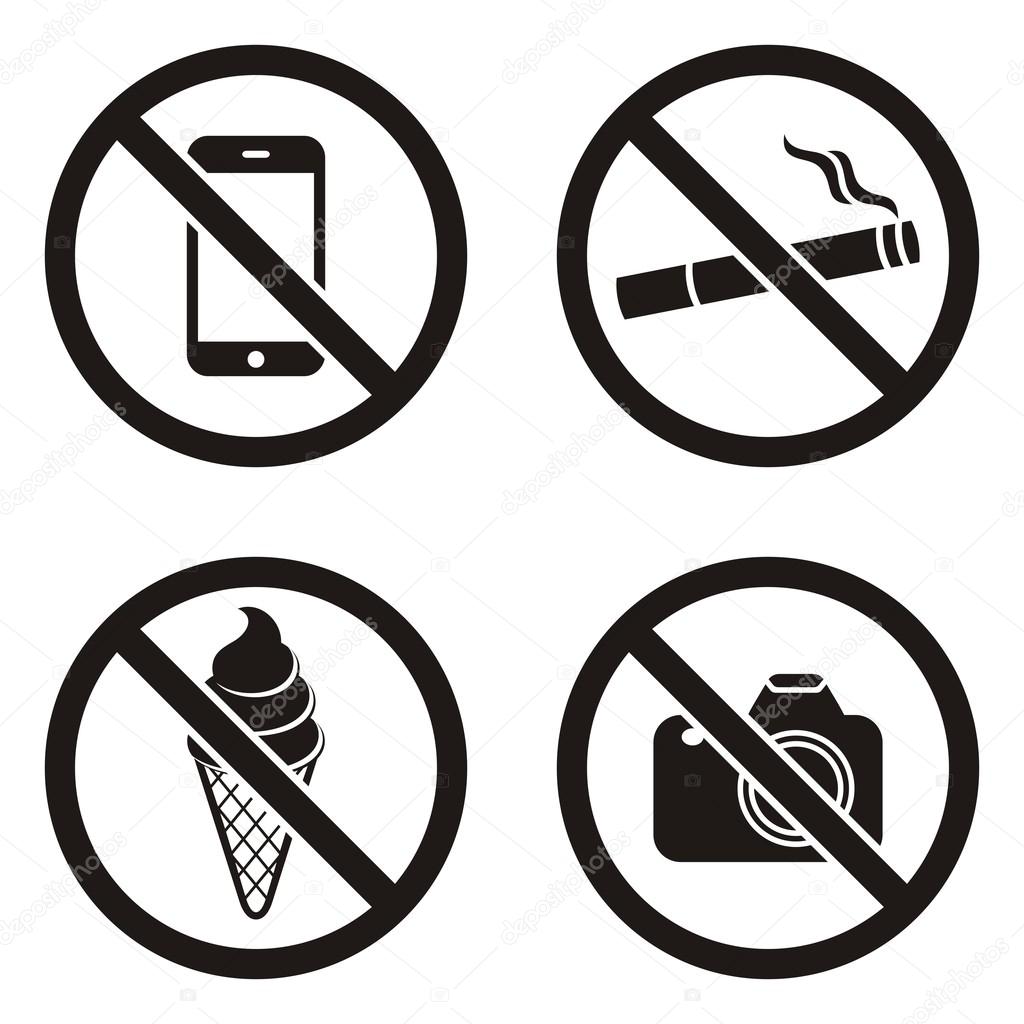 Prohibited signs Stock Vector Image by ©blumer-1979 #64999957