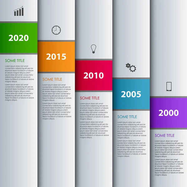 Time line info graphic with stripes design template - Stock Image ...