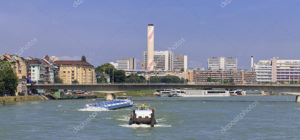Rhine river in Basel — Stock Editorial Photo © photogearch #93176134