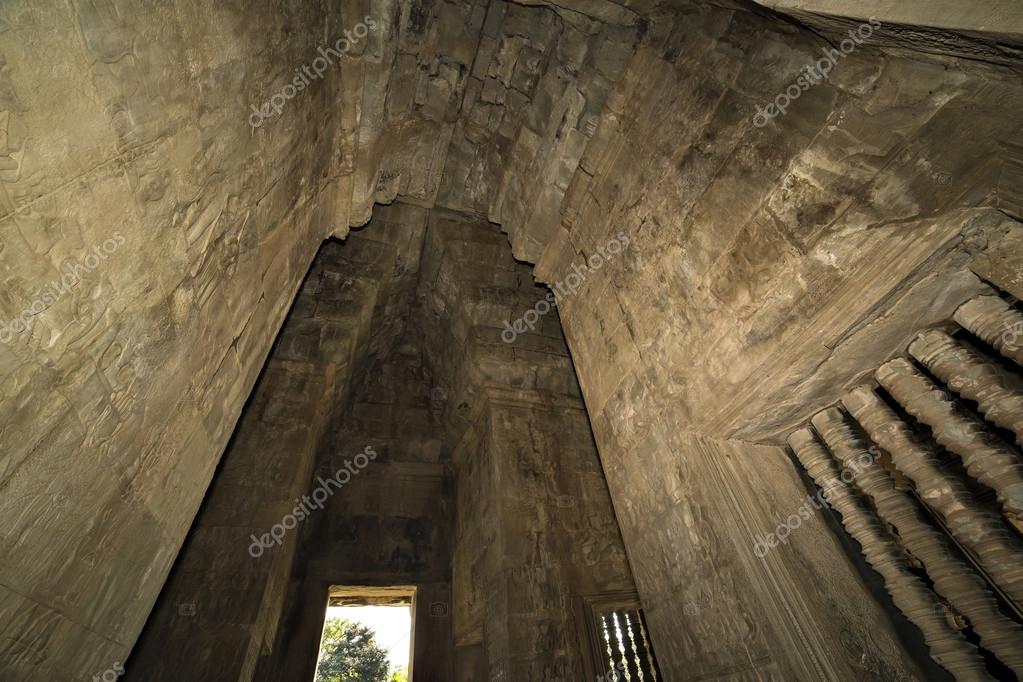 Ancient corridor with arch vault Stock Photo by ...
