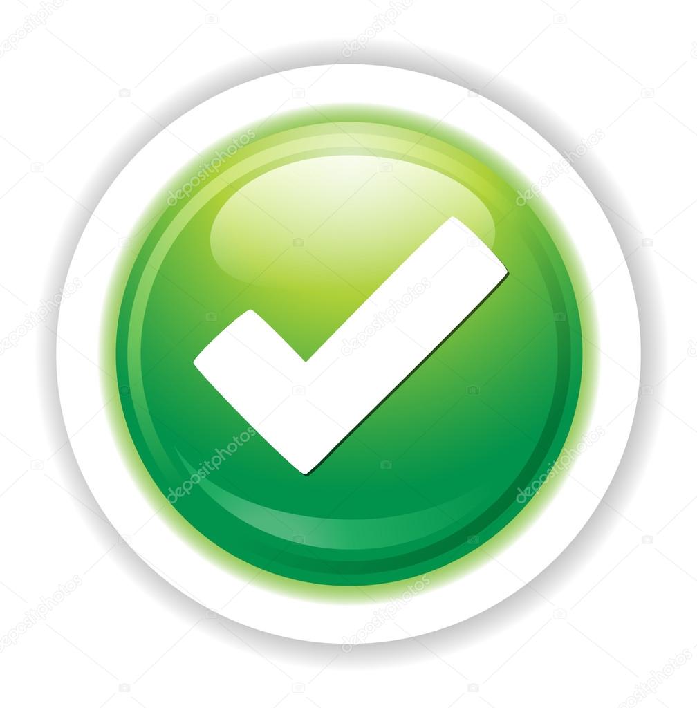 Check mark button icon Stock Vector Image by ©sarahdesign85 #70000147
