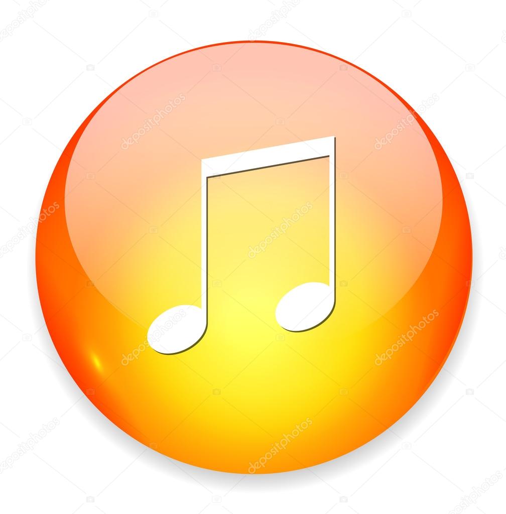 Music note button Stock Vector by ©sarahdesign85 70004643