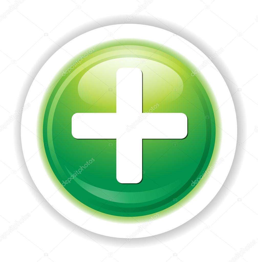 Botão Cruz adicionar ícone Vetor de stock de ©sarahdesign85 70237953