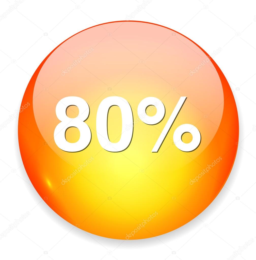 80 percent icon Stock Vector by ©sarahdesign85 70365617