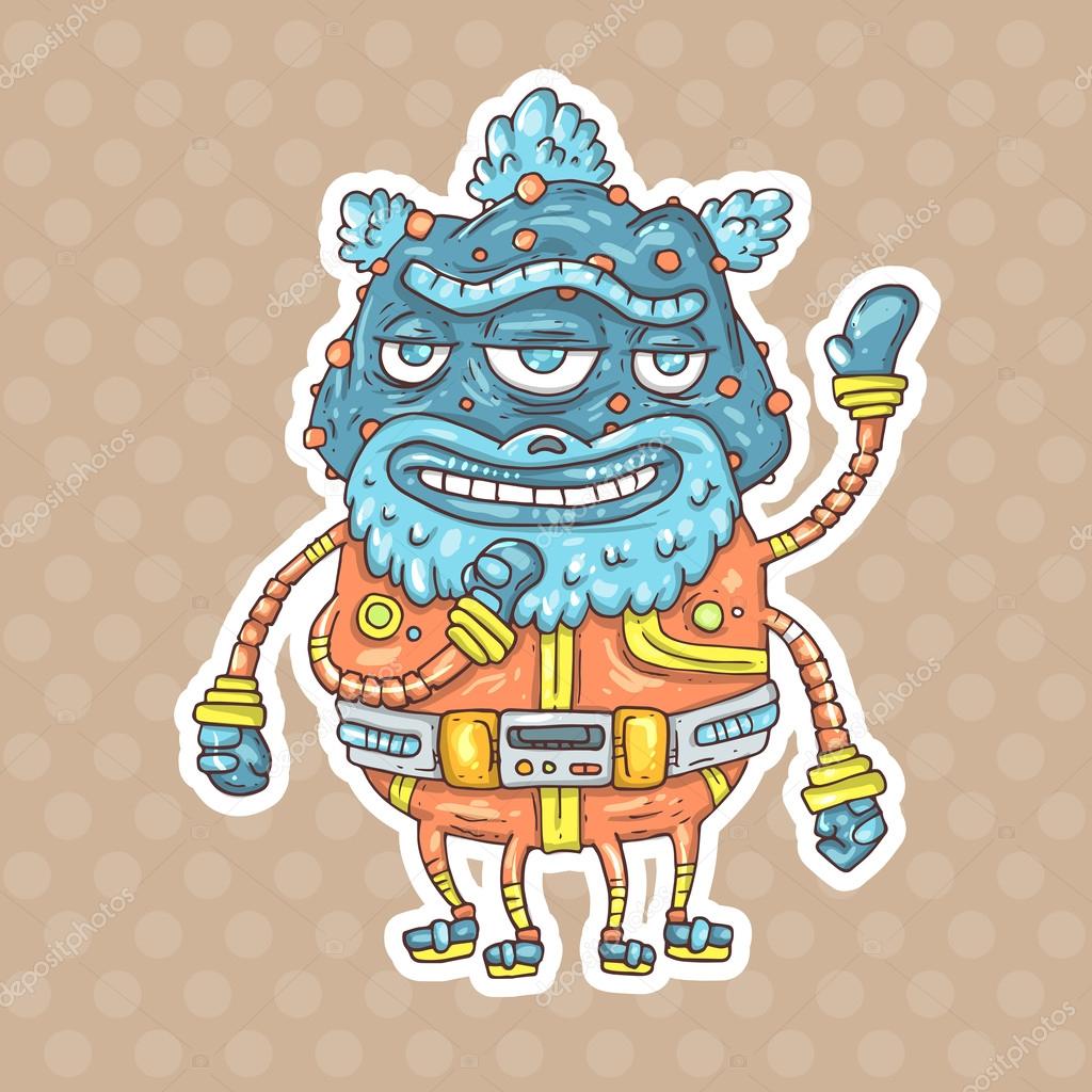 Cartoon alien icon Stock Vector Image by ©hiro-hideki #112857632